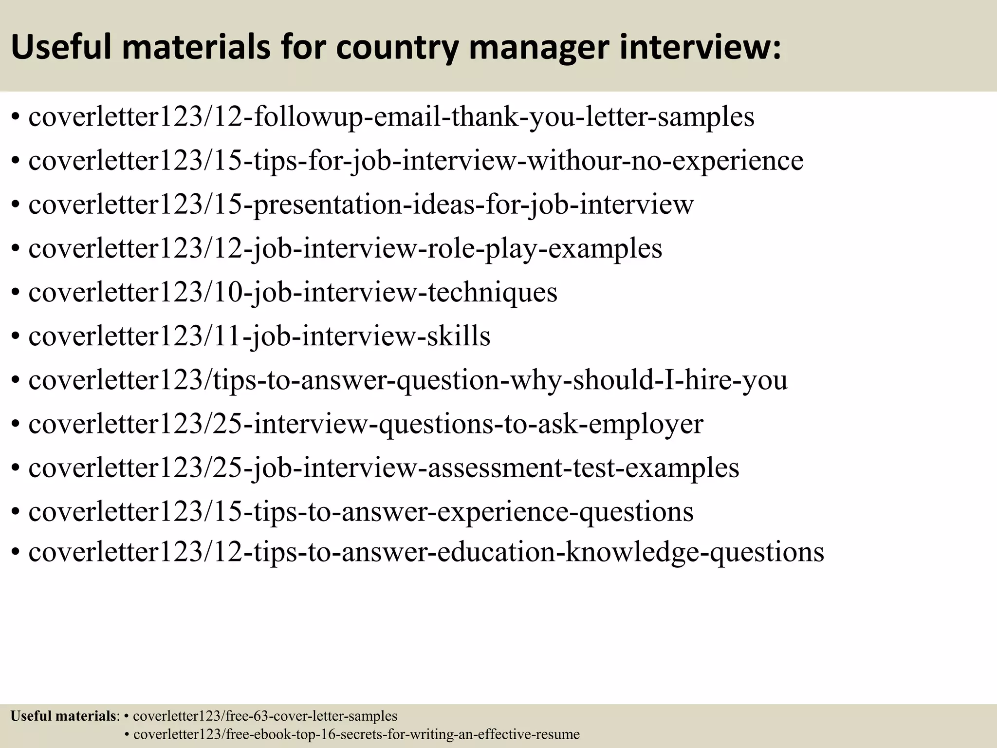 Top 5 country manager cover letter samples | PPTX | Resume Writing and ...