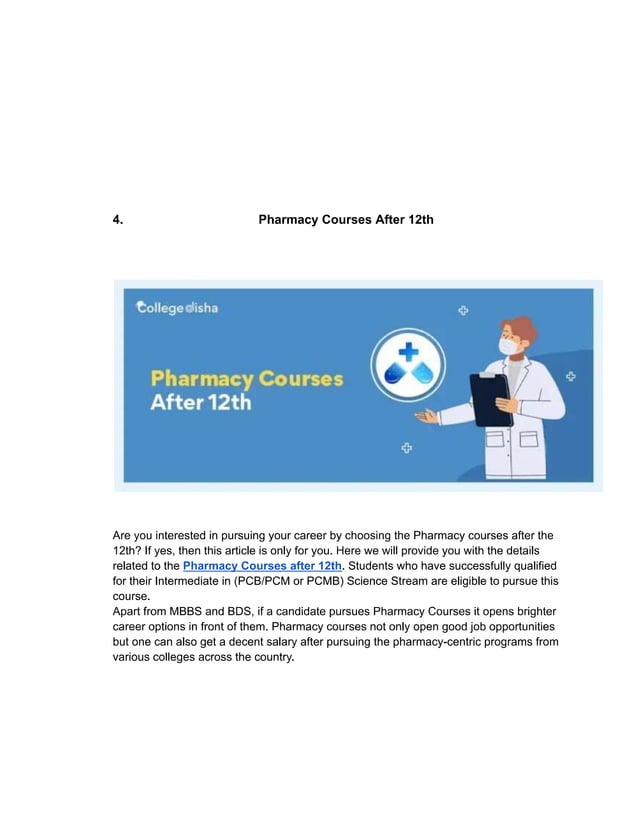 top 5 course after 12 | PDF | Education