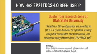 Top Adhesives for Cryogenic Applications and How They Have Been Used | PPT