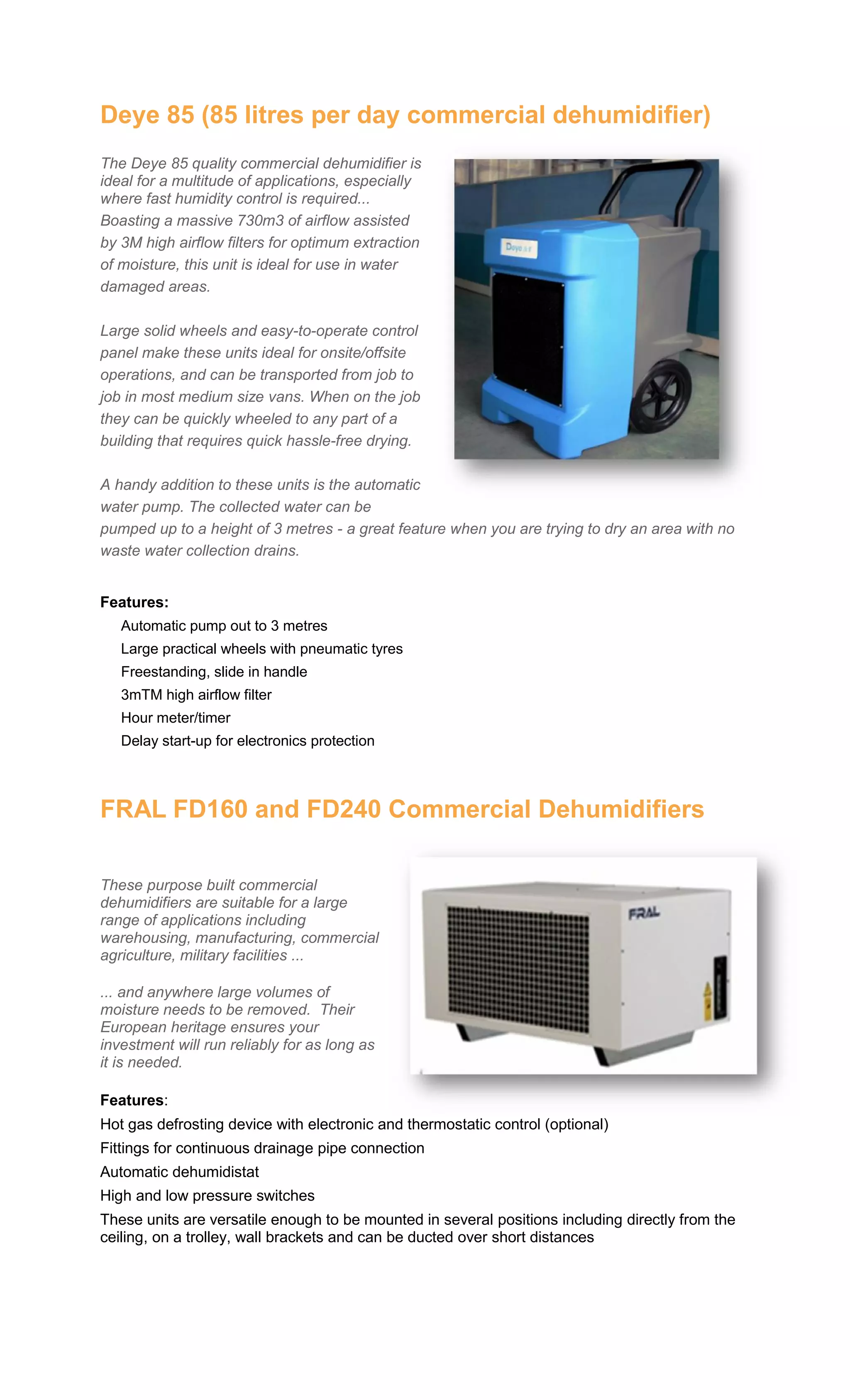 Top 5 dehumidifiers | PDF