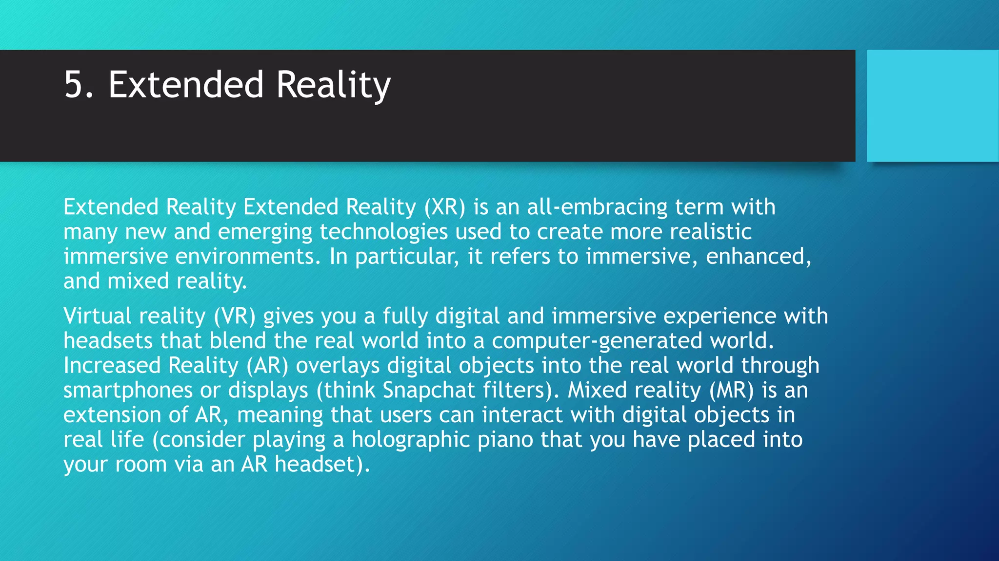 Top 5 emerging technology trends for 2021 | PPTX