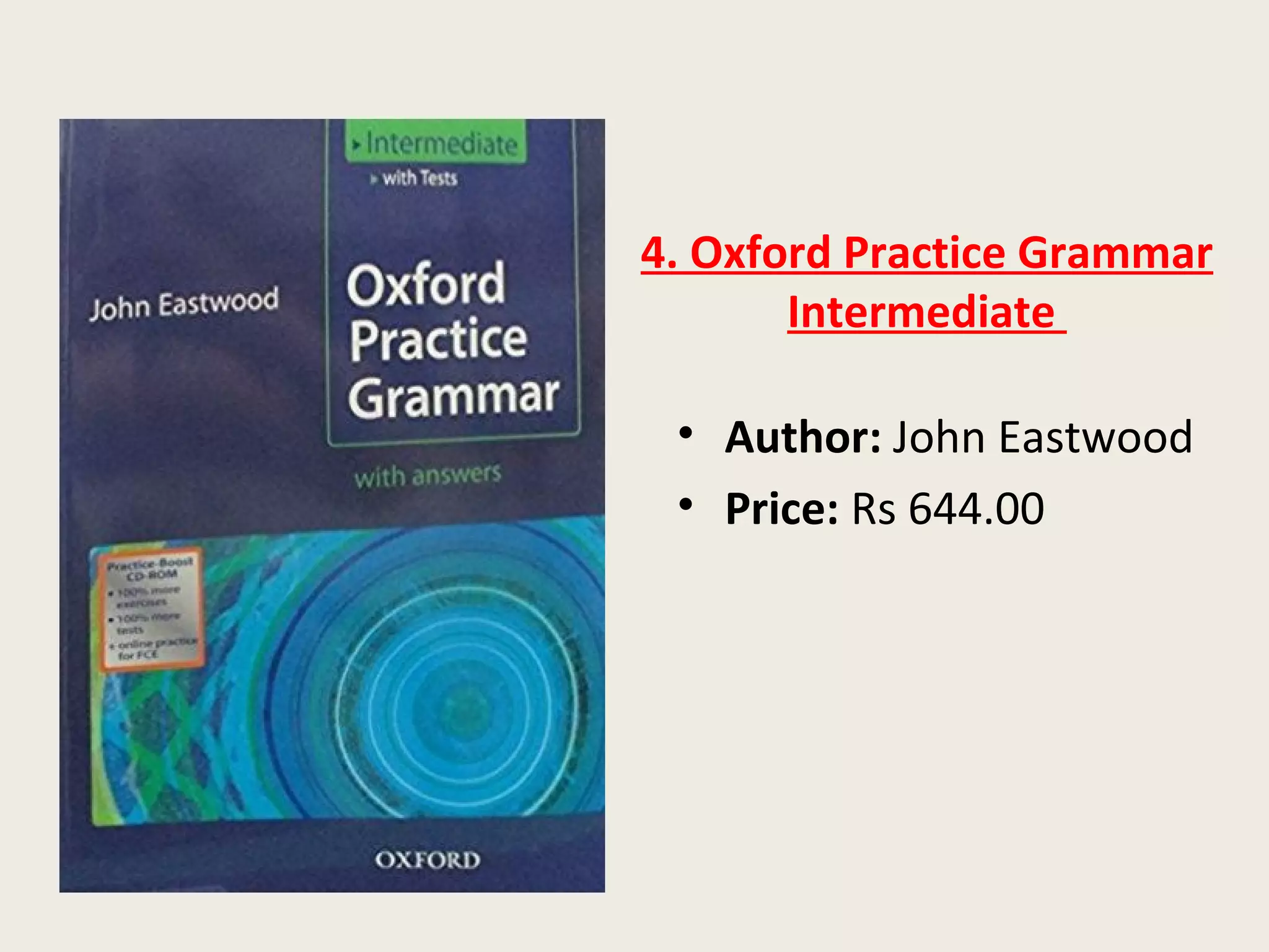 Top 5 English grammar books for competitive exam | PPT