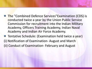 Top 5 Entrance Exam For Indian Defence Jobs | PPTX