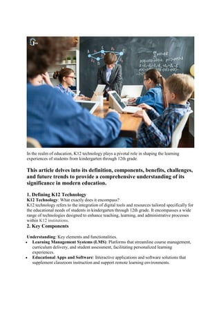 Top 5 Facts About K12 Technology in Modern Education | Insider Market Research | PDF