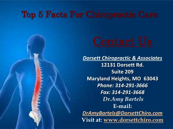Top 5 facts for chiropractic care