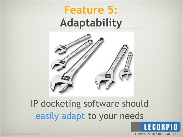 Top 5 Features Of IP Docketing Software | PPT