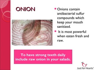 Top 5 foods for healthy teeth | PPT