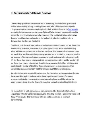 Top 5 hd movie reviews | DOCX