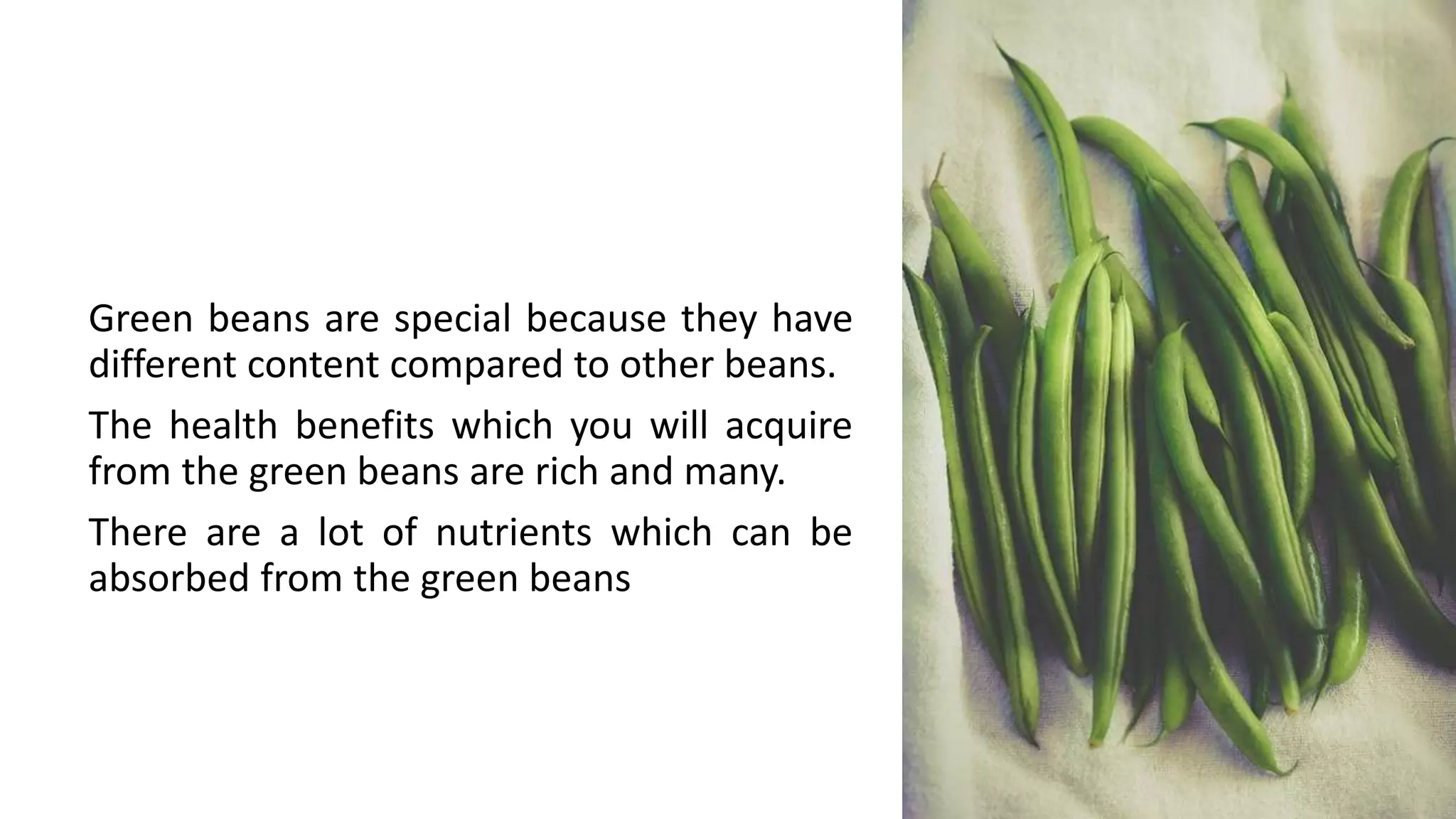 Top 5 Health Benefits of Green Beans - Green Beans Health Benefits | PPTX