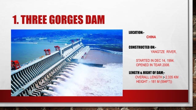 Top 5 hydraulic dams | PPT
