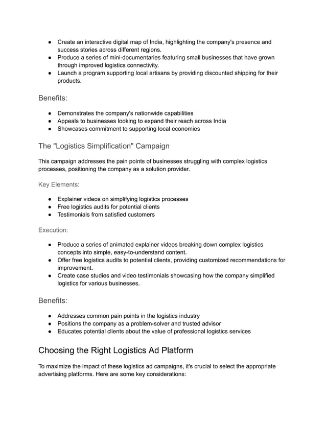 Top 5 Ideas for Logistics Ad Campaigns in India.pdf | Logistics and ...