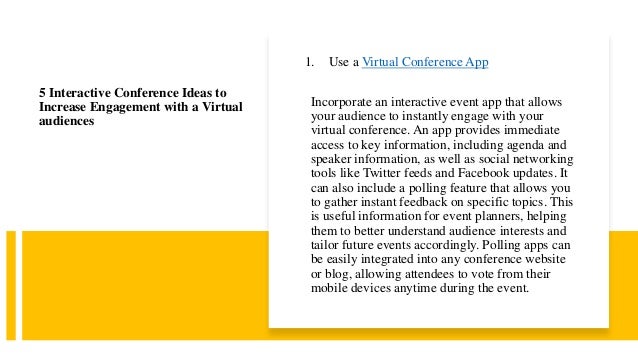 Top 5 Interactive Conference Ideas | PPT