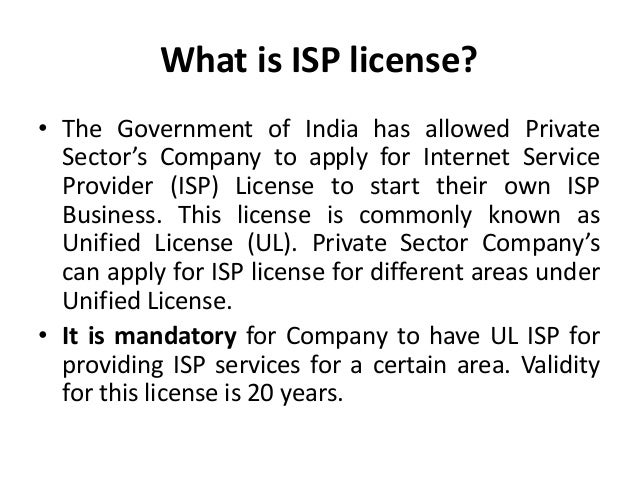 Top 5 ISP License Consultants in India | PDF