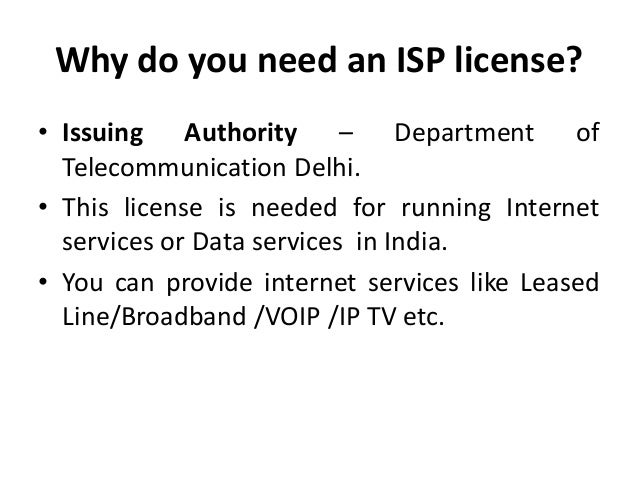 Top 5 ISP License Consultants in India | PDF