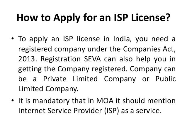 Top 5 ISP License Consultants in India | PDF