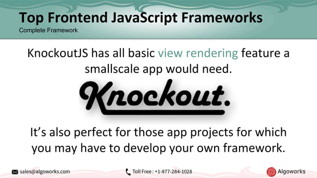 Top 5 Javascript Frameworks for Web and Mobile App Development | PPT