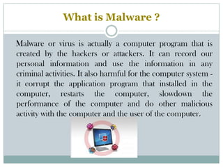 Top 5 malware tips | PPTX | Antivirus Software | Computer Software and ...