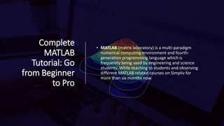 Top 5 matlab courses | PPTX | Computing | Technology & Computing