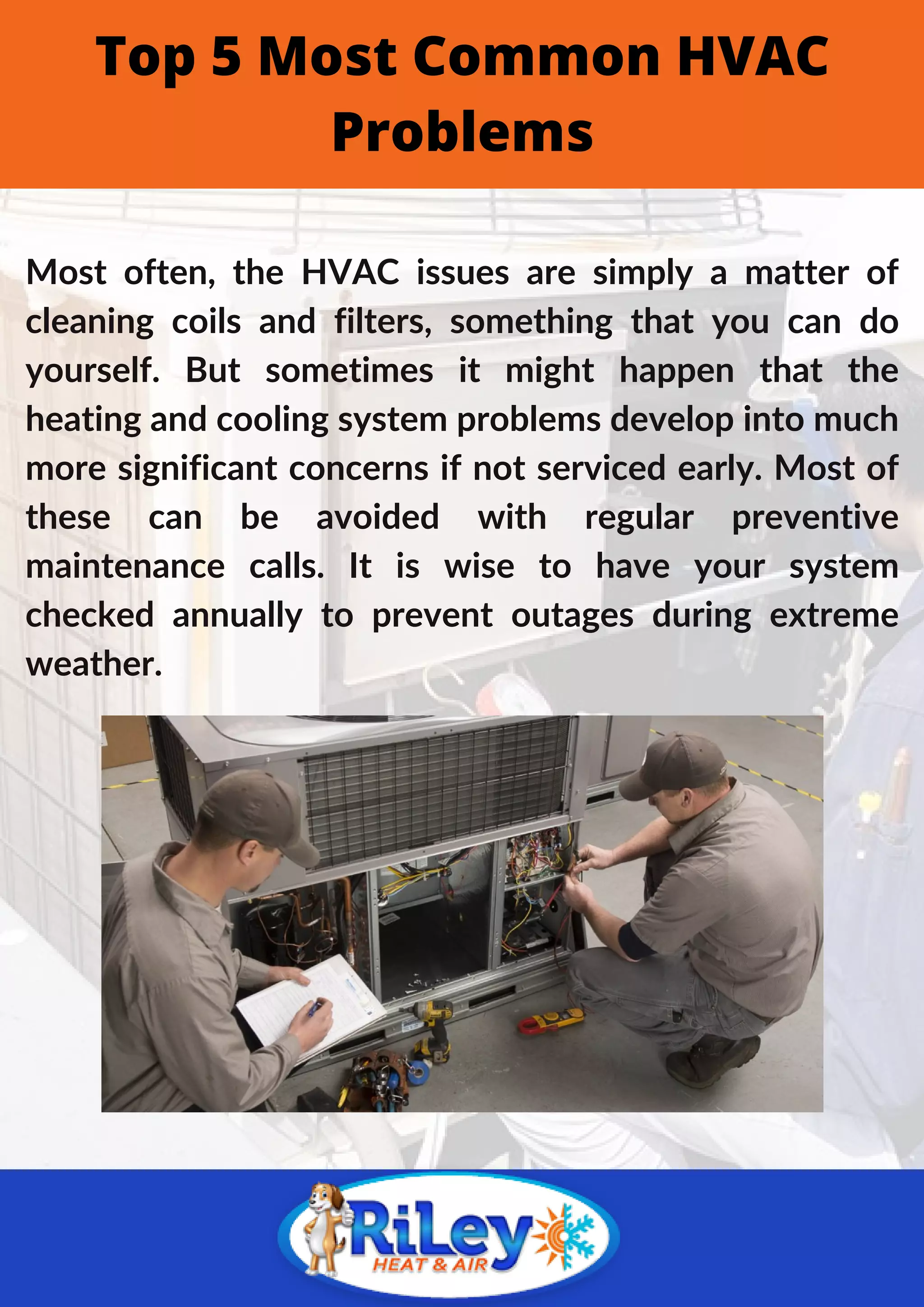 Top 5 most common hvac problems | PDF