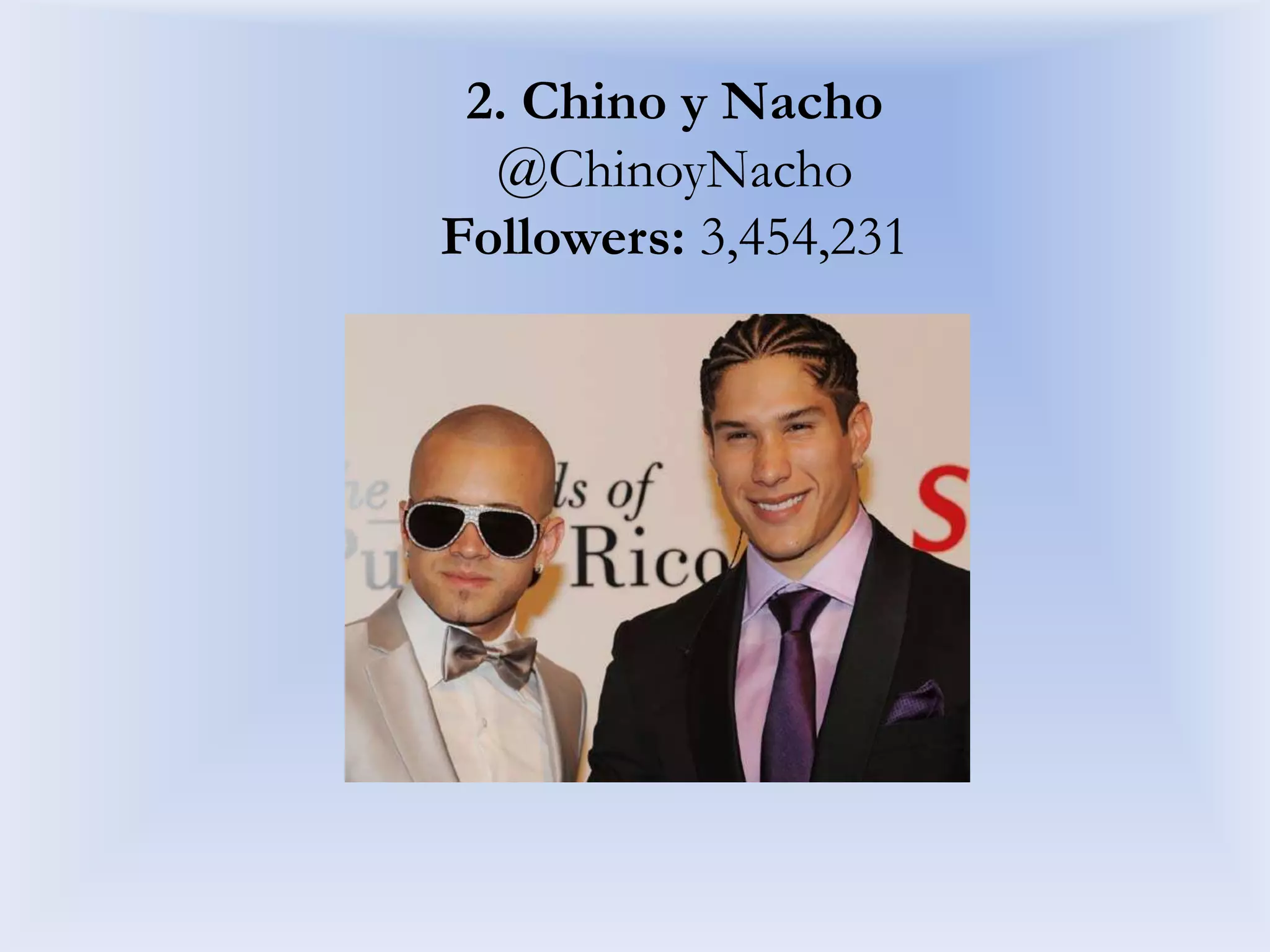 Top 5 most followed Venezuelan singers on Twitter | PPTX