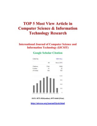 TOP 5 Most View Article in Computer Science & Information Technology ...