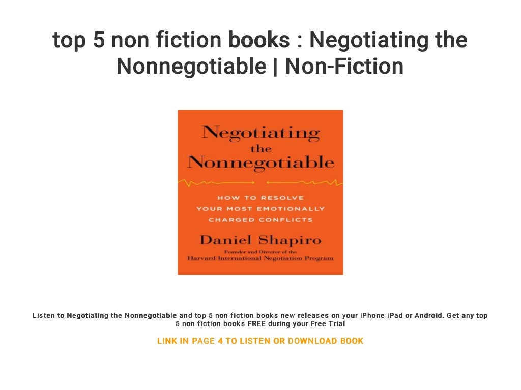 Top 5 Non Fiction Books Negotiating The Nonnegotiable Non Fiction top-5-non-fiction-books-negotiating-the-nonnegotiable-non-fiction