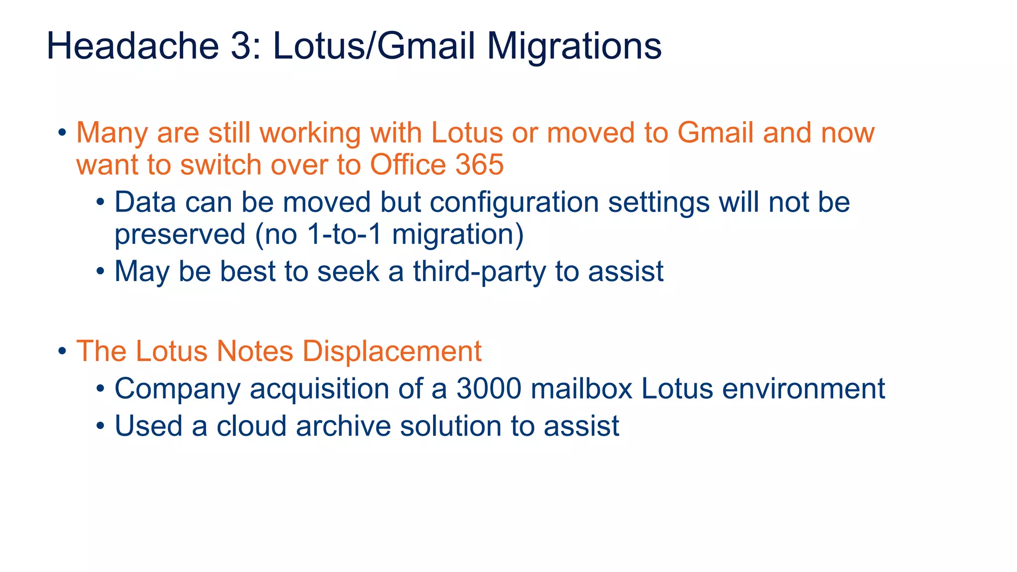 Top Five Office 365 Migration Headaches and How to Avoid Them | PDF