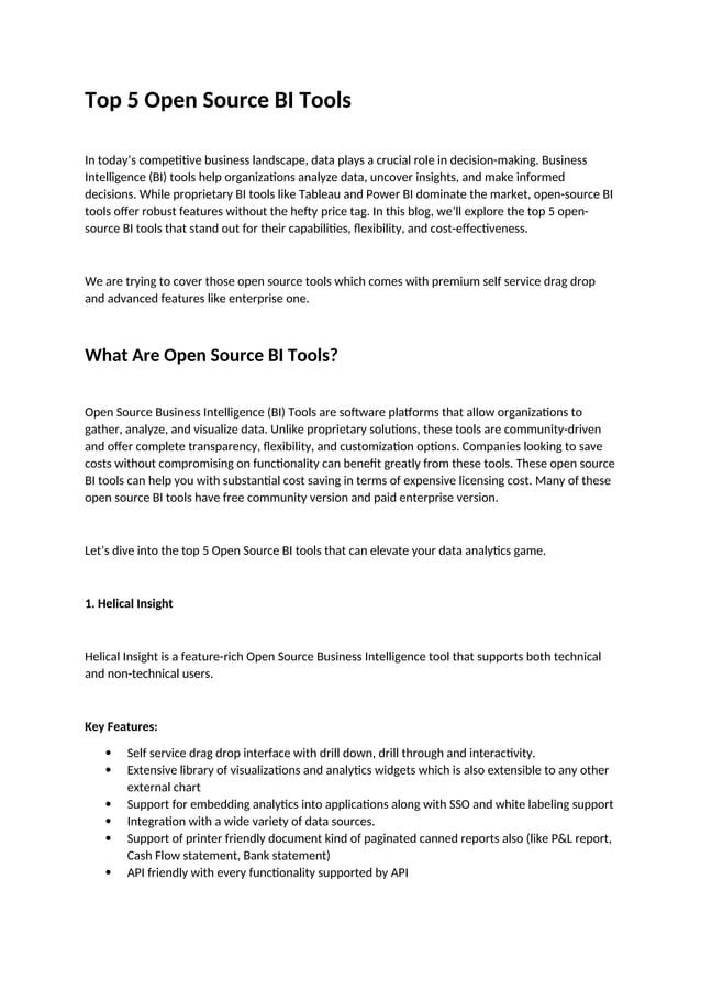 Top 5 Open Source BI Tools - Helical Insight.docx