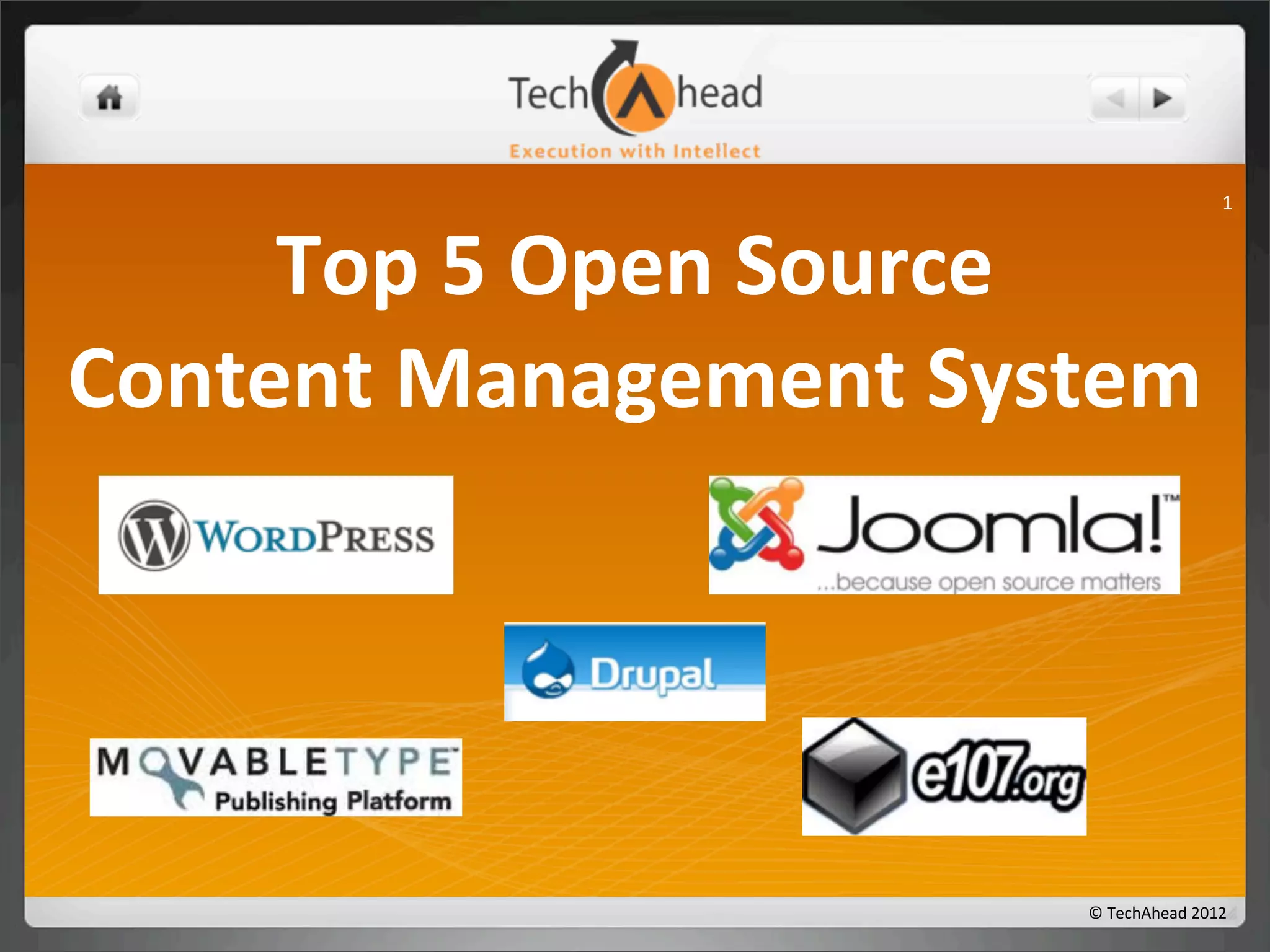 Top 5 Open Source Cms Ppt