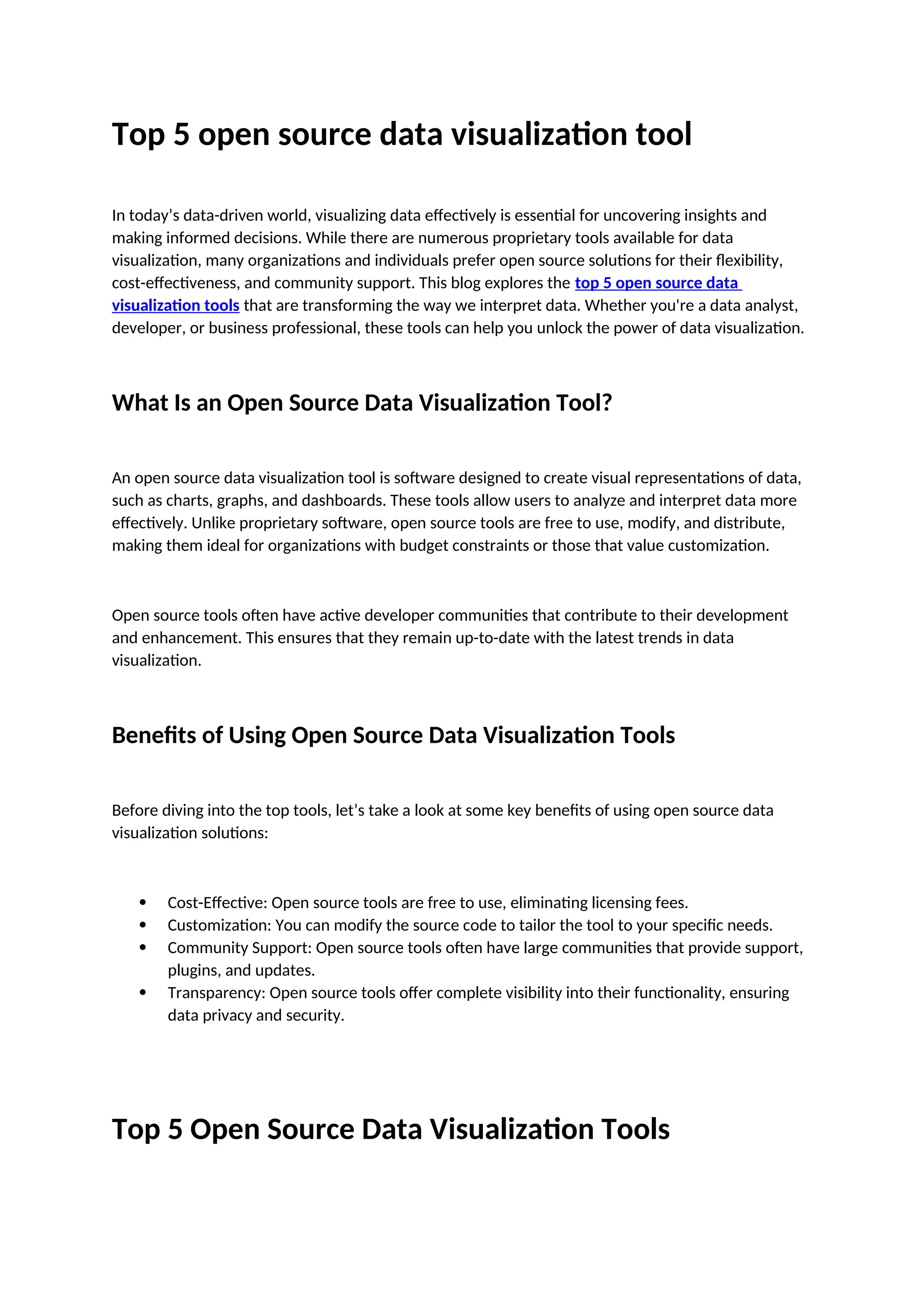 Top 5 Open Source Data Visualization Toolsdocx