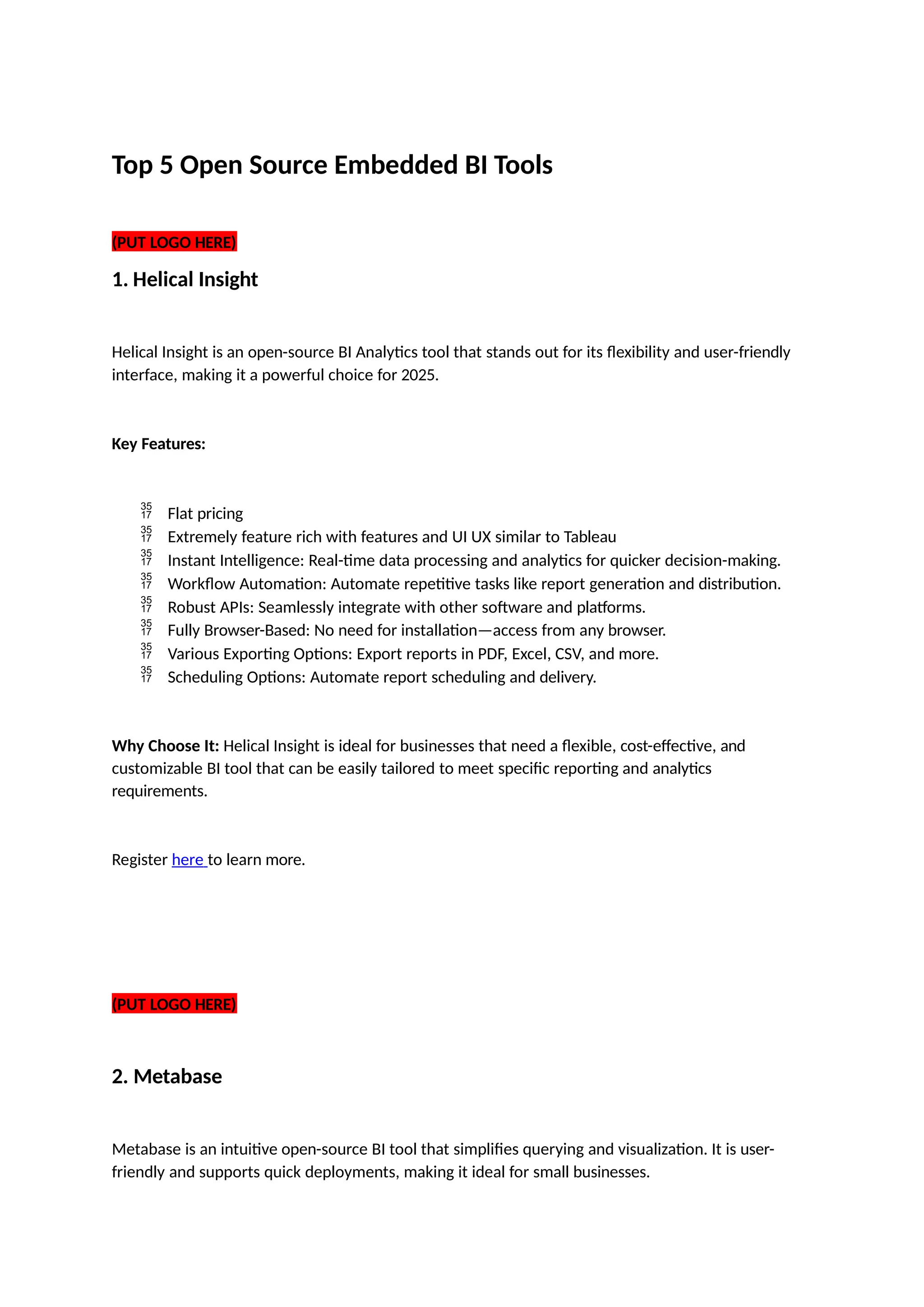 Top 5 Open Source Embedded BI Tools - Helical Insight.pptx