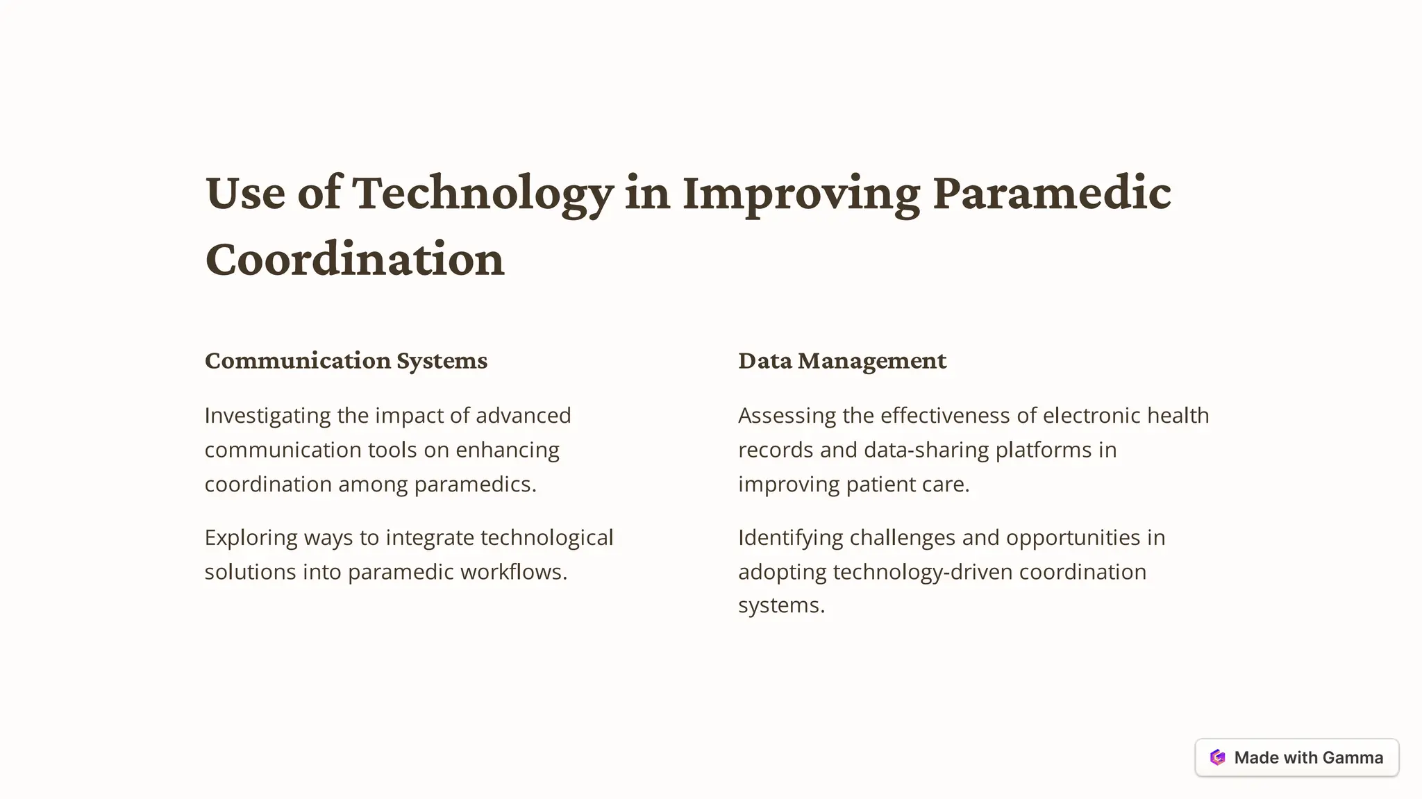 TOP 5 Paramedic Dissertation Topics For Students | PDF