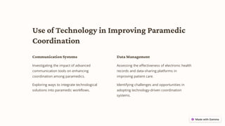 TOP 5 Paramedic Dissertation Topics For Students | PDF