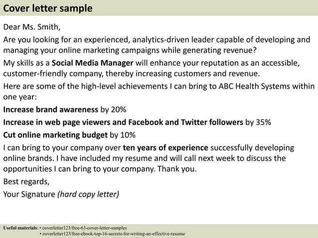 Top 5 process manager cover letter samples | PPT