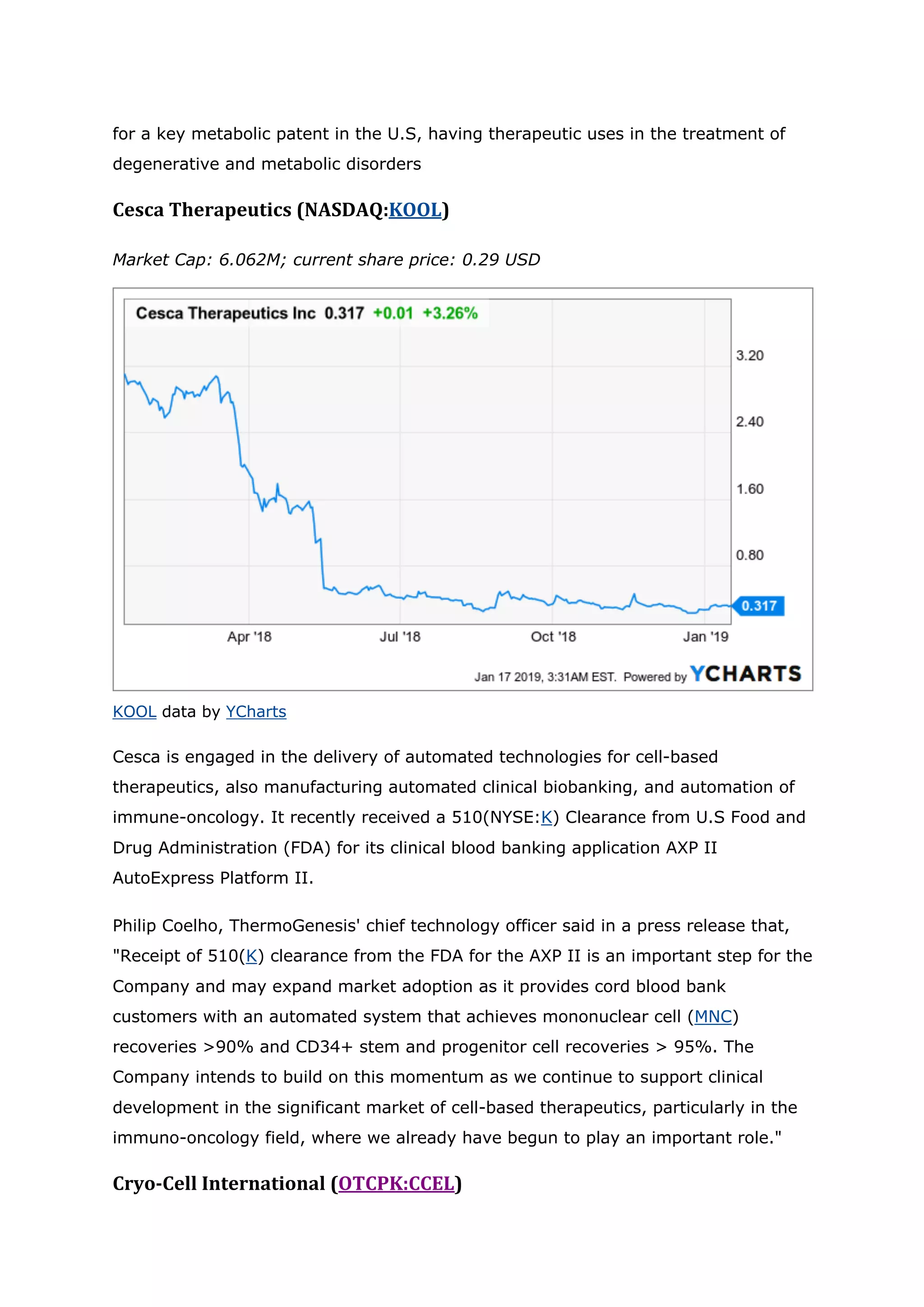 Top 5 promising stem cell stocks | PDF