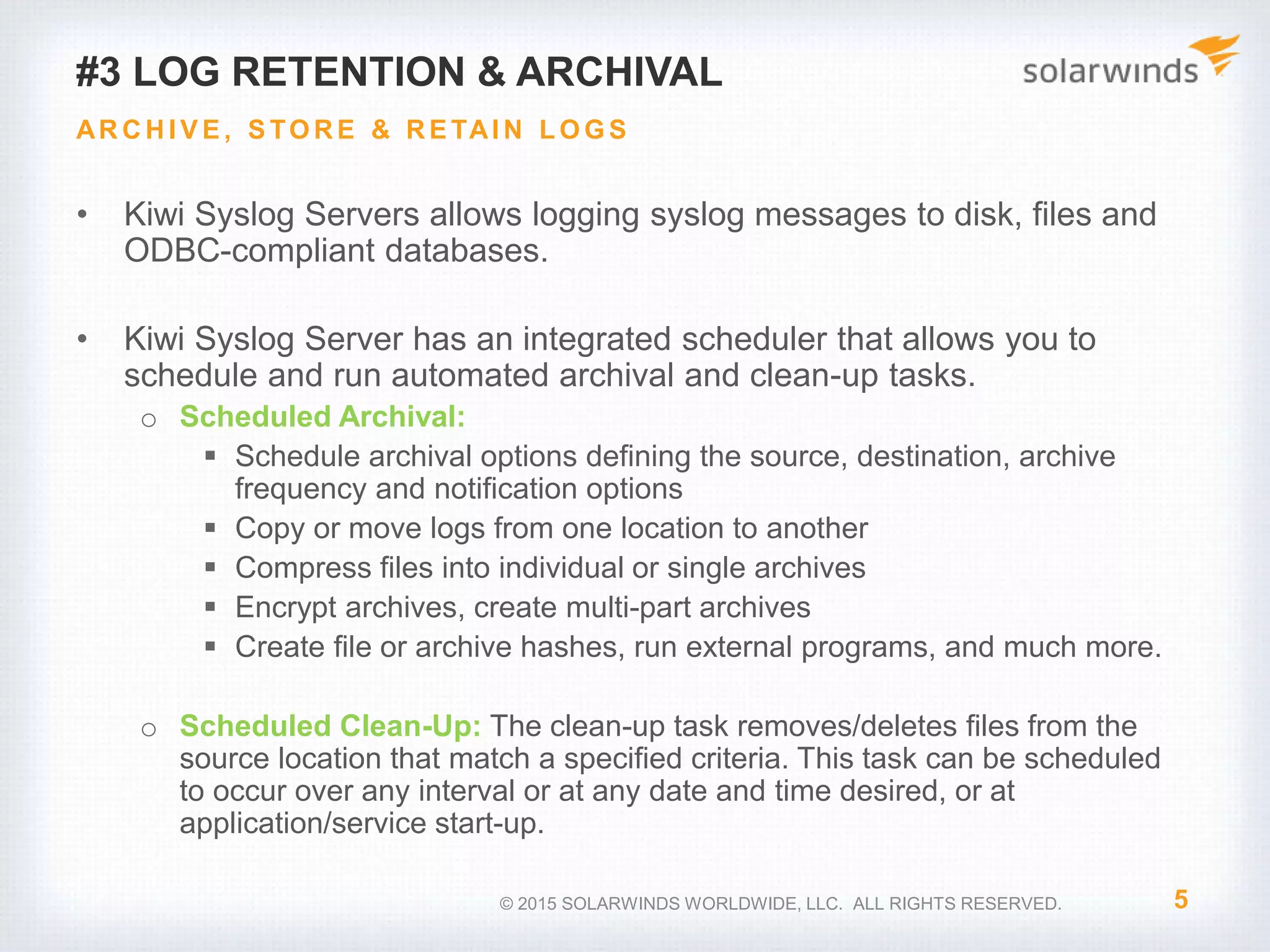 Top 5 Reasons to Use Kiwi Syslog Server | PDF | Operating Systems | Computer Software and ...