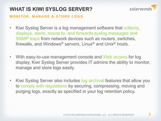 Top 5 Reasons to Use Kiwi Syslog Server | PPT