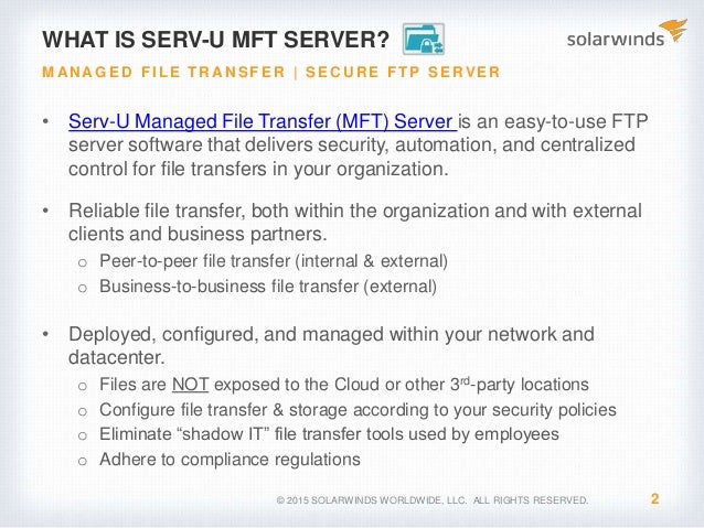 Top 5 Reasons to Use Serv-U MFT Server