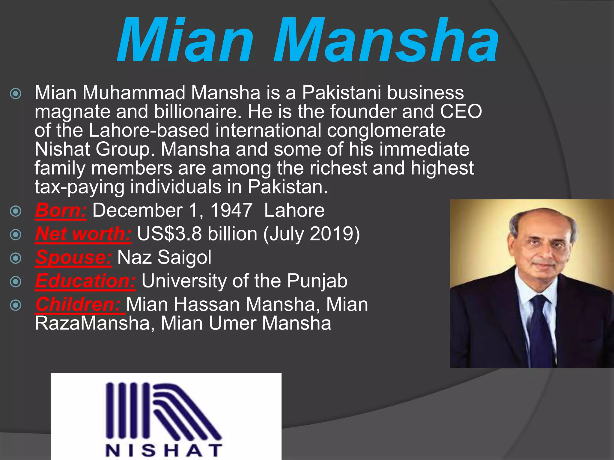 Top 5 richest people in pakistan | PPTX