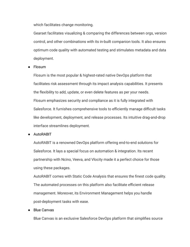 Salesforce Devops Tools Top 5 Salesforce Devops Tools To Uplift Your Development Process Pdf