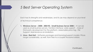 Top 5 Server Operating Systems | PPT