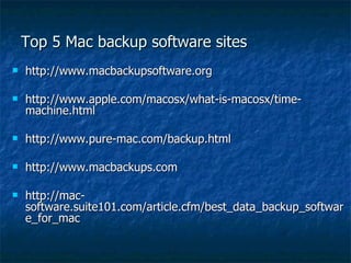 Top 5 Mac Backup Software Sites | PPT
