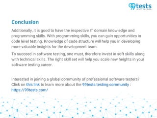 Top 5 Software Testing Skills For Testers | PPT