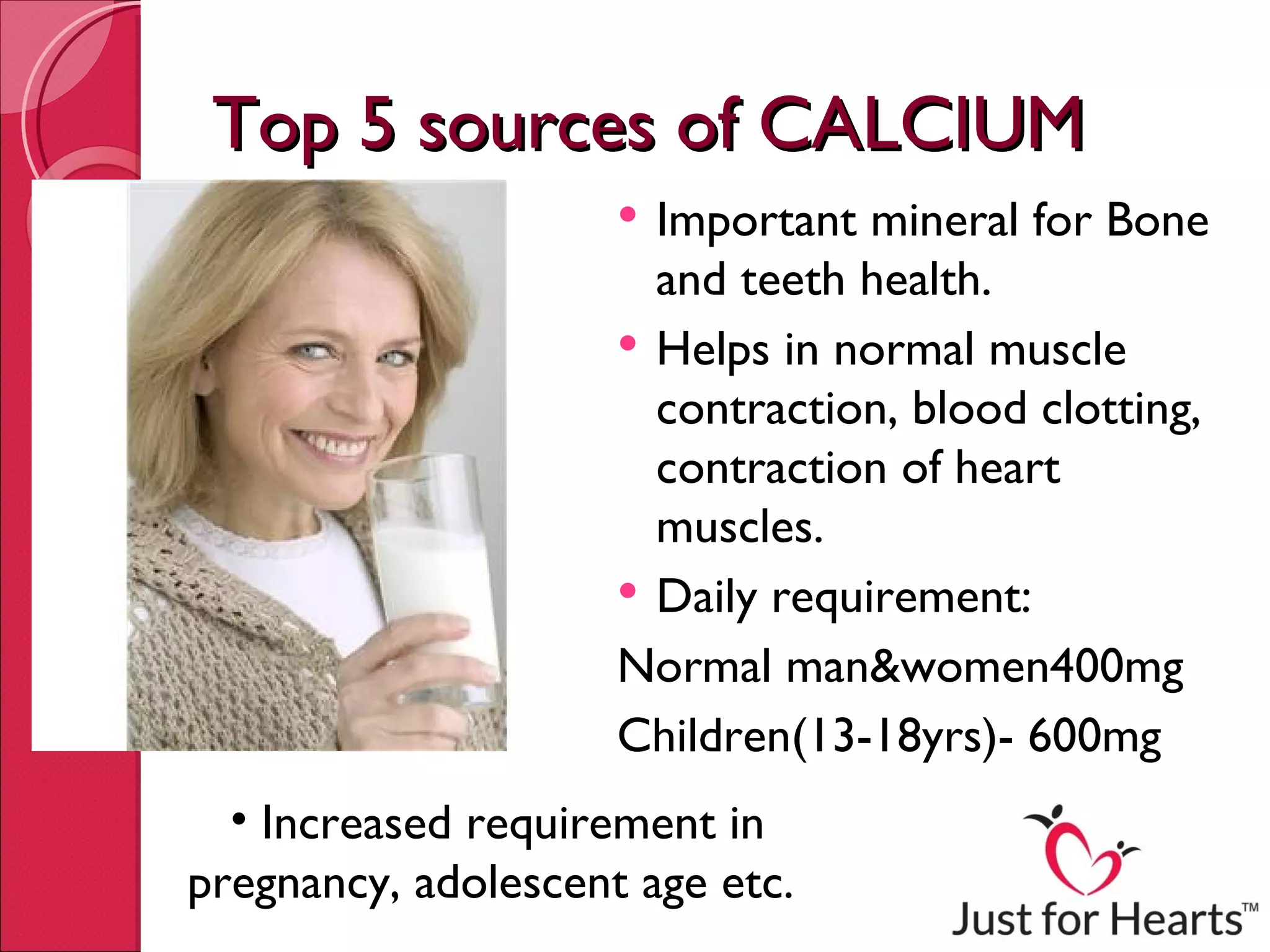 Top 5 sources of calcium | PPT