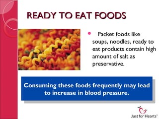 Top 5 sources of hidden salt | PPT | Heart and Cardiovascular Diseases ...