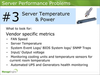 Top 5 server performance problems and how to resolve them using OpManager | PPT