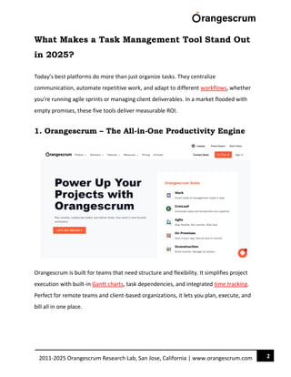 Top 5 Task Management Software to Boost Productivity in 2025 | PDF