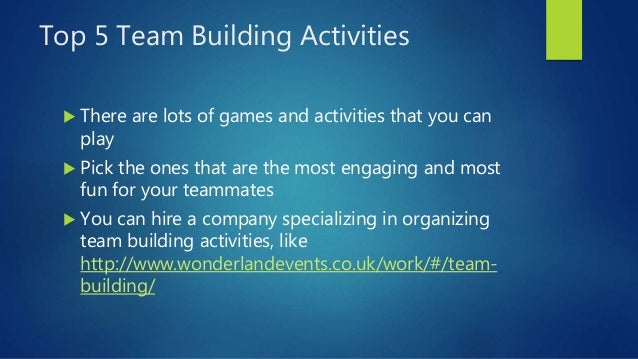 Top 5 Team Building Activities