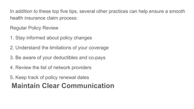 Top 5 Tips for Avoiding Health Insurance Claim Rejections.pptx