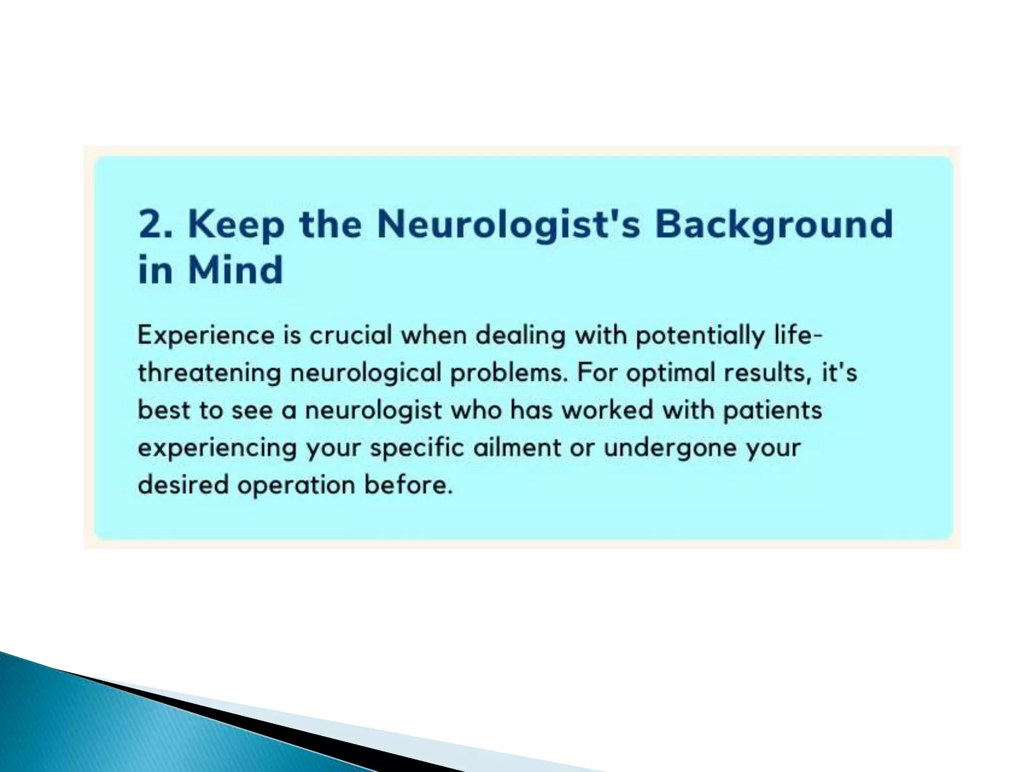 Top 5 Tips to Choose a Neurologist - AMRI Hospitals | PPTX